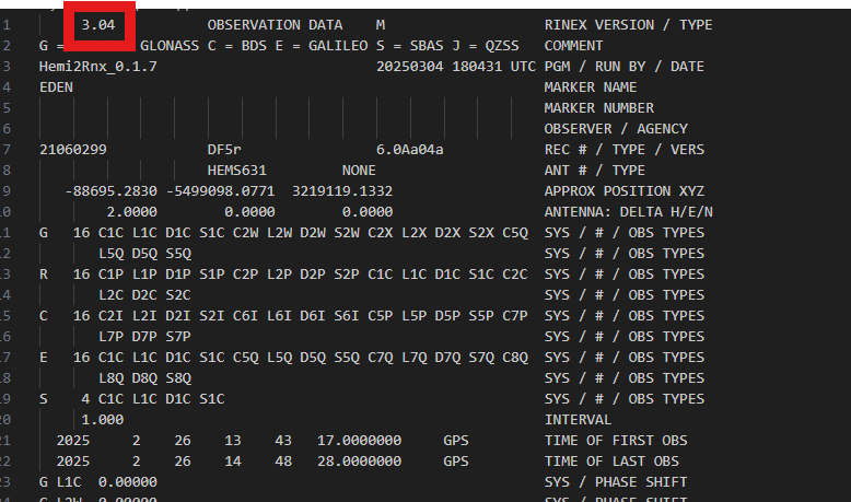 How to convert Rinex 3.XX to Rinex 2.11