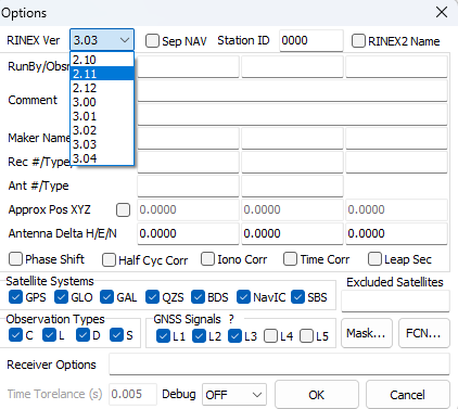 How to convert Rinex 3.XX to Rinex 2.11